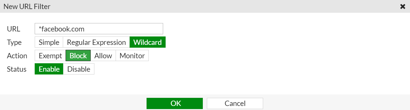URL filter | FortiGate / FortiOS 7.0.0 | Fortinet Document Library