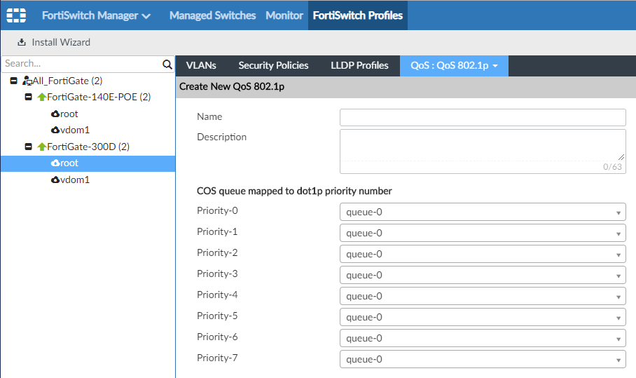 Creating QoS policies | FortiManager 6.2.8