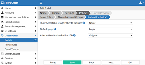 Creating Guest Portal | FortiGuest 1.1.0