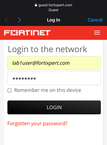 Testing FortiGuest Captive Portal Flow | FortiGuest 1.1.0