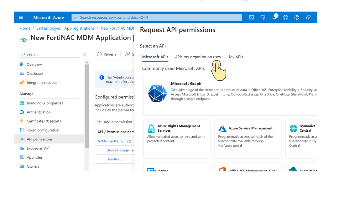 Step 1: Configure Microsoft Azure Application | FortiNAC-F 7.4.0 ...