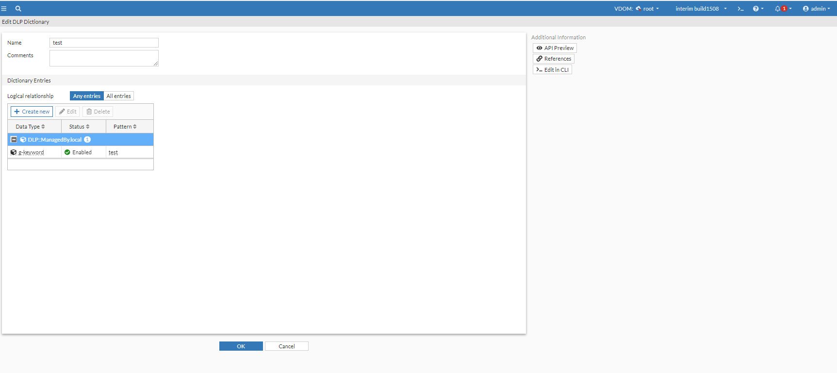 GUI enhancements for FortiGuard DLP service | FortiProxy 7.6.0 ...
