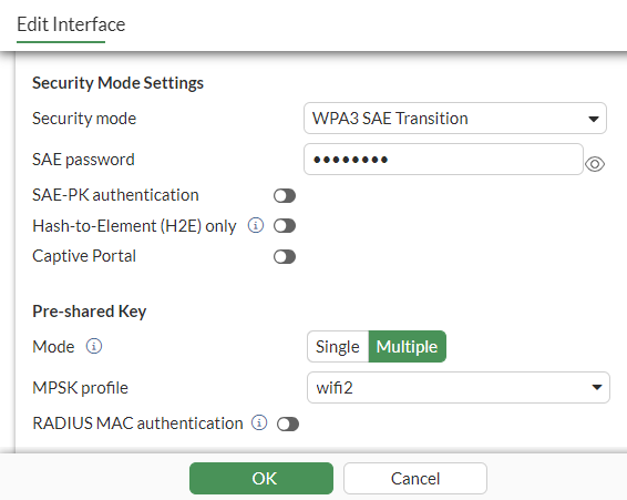 MPSK profiles | FortiAP / FortiWiFi 7.6.3 | Fortinet Document Library