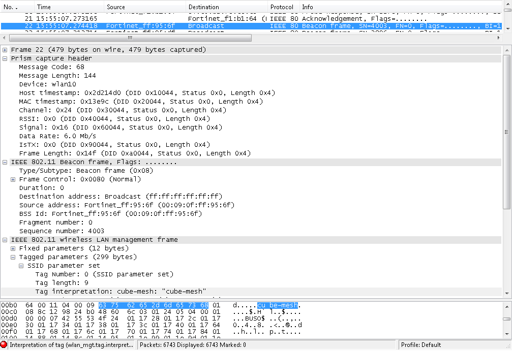 Packet sniffer | FortiAP / FortiWiFi 7.6.3 | Fortinet Document Library