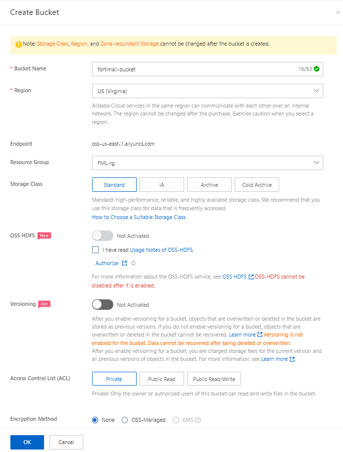 Uploading the Image File to Object Storage Service | FortiMail 7.6.0 | Fortinet Document Library