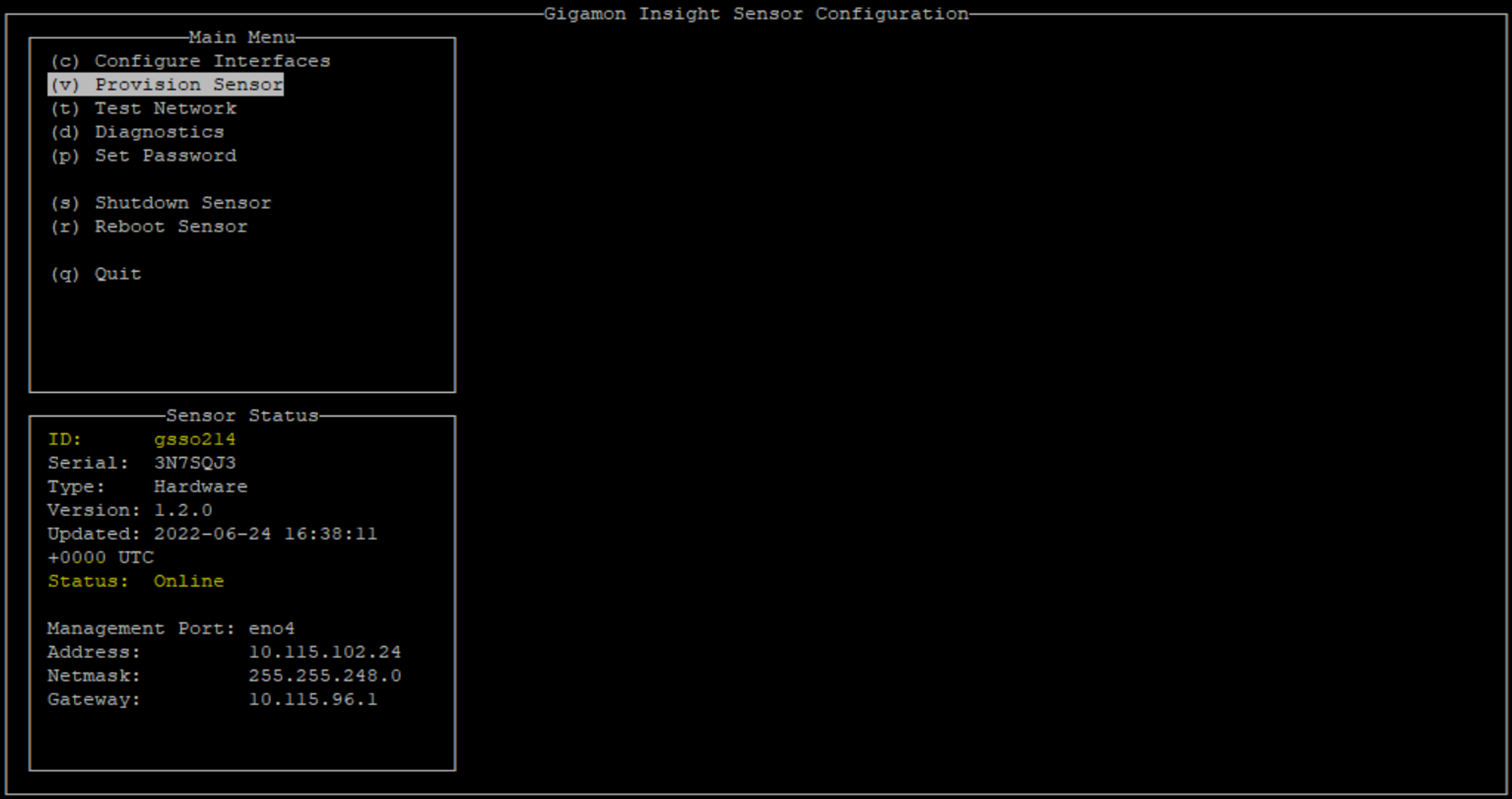 Registering sensors | FortiNDR Cloud 2023.1.1