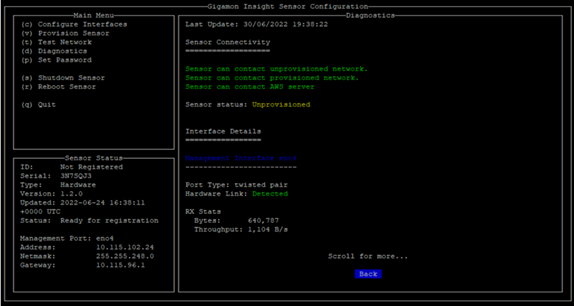 Verifying network data collection | FortiNDR Cloud 2023.2.0