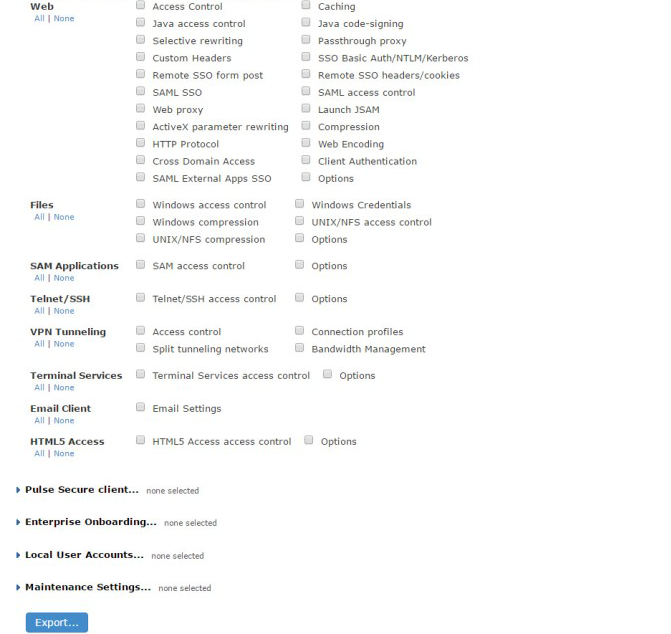 Saving the Ivanti Source Configuration Files | FortiConverter Tool 7.0.6 | Fortinet Document Library