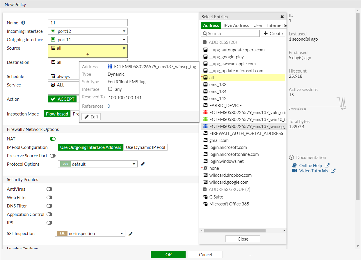 Synchronizing FortiClient EMS tags and configurations | FortiGate ...