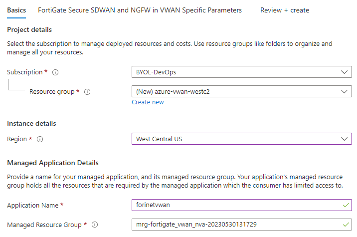 Deploying FortiGate NVAs in vWAN hub | FortiGate Public Cloud 7.4.0