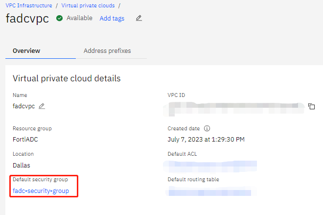 Configuring Security Group Rules | FortiADC Public Cloud | Fortinet ...