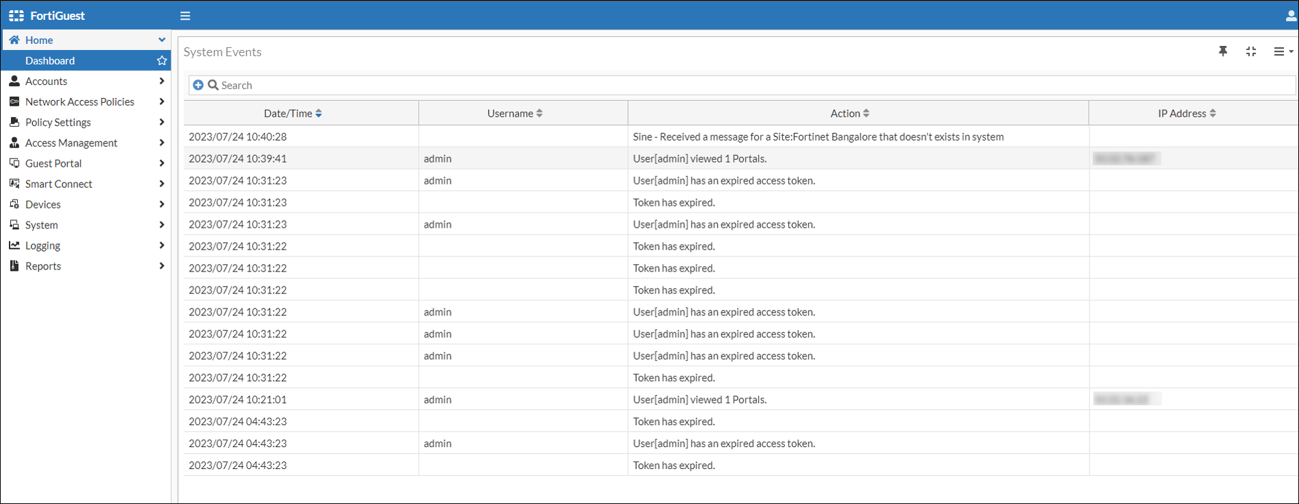 Visitor Management | FortiGuest 1.3.1 | Fortinet Document Library