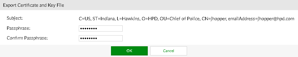 Exporting user certificate from FortiAuthenticator | FortiAuthenticator ...