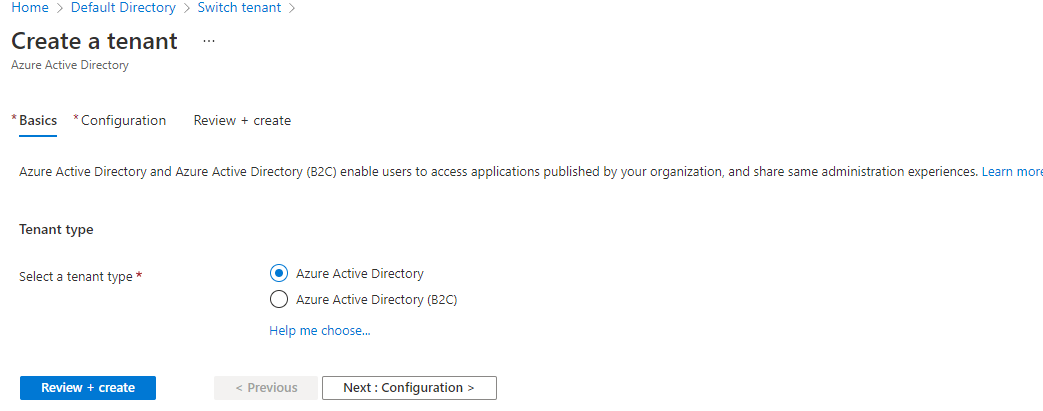 Creating a tenant in Azure Portal | FortiAuthenticator 6.5.0 | Fortinet ...