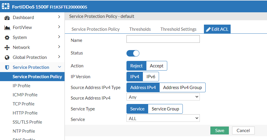 Using FortiDDoS ACLs | FortiDDoS-F 7.0.3 | Fortinet Document Library