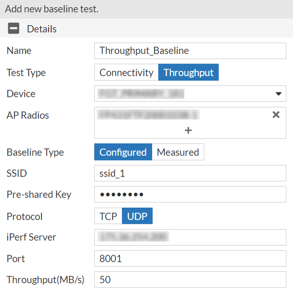 Baseline | FortiAIOps 2.1.0 | Fortinet Document Library