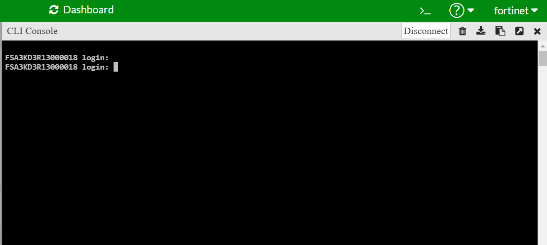 CLI GUI Console | FortiSandbox 3.1.5 | Fortinet Document Library