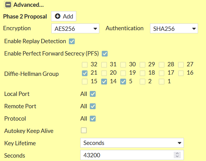 IPsec VPN configuration | FortiSASE | Fortinet Document Library