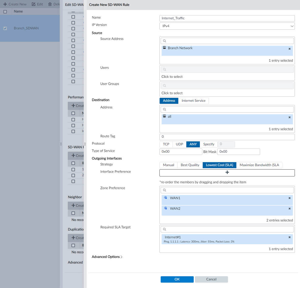 Configuring SD-WAN rules | FortiManager 7.2.0 | Fortinet Document Library