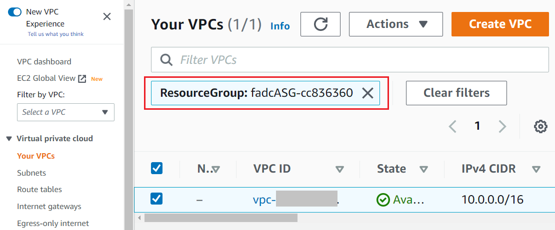 Locating deployed resources | FortiADC Public Cloud 7.2.0
