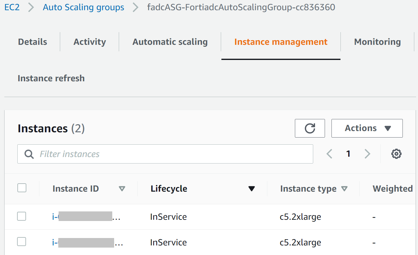 Verifying the deployment | FortiADC Public Cloud 7.2.0 | Fortinet ...