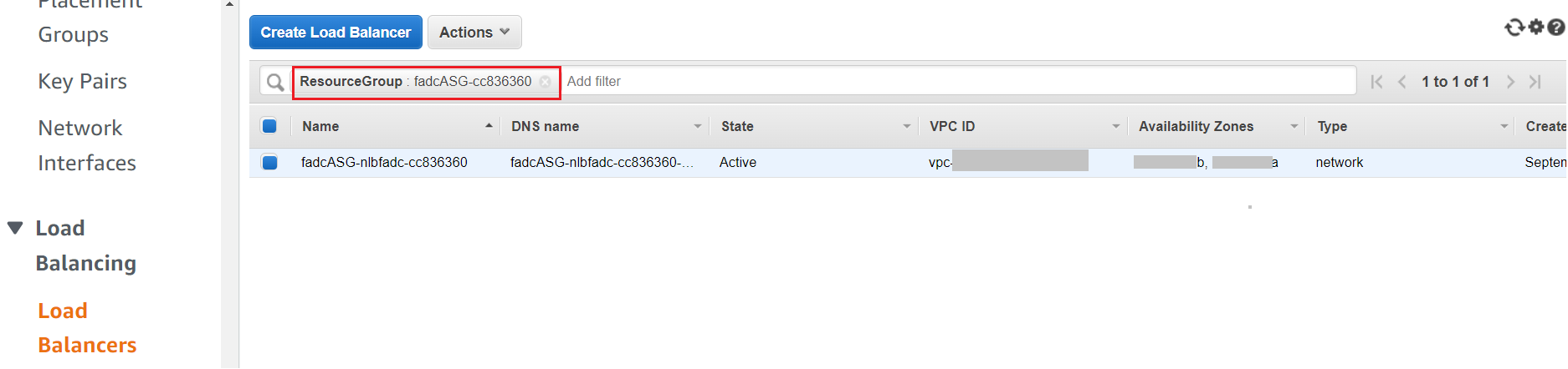 Locating deployed resources | FortiADC Public Cloud 7.2.0