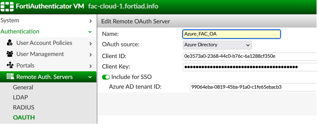 Provisioning OAuth API on FortiAuthenticator | FortiAuthenticator 6.6.0 ...