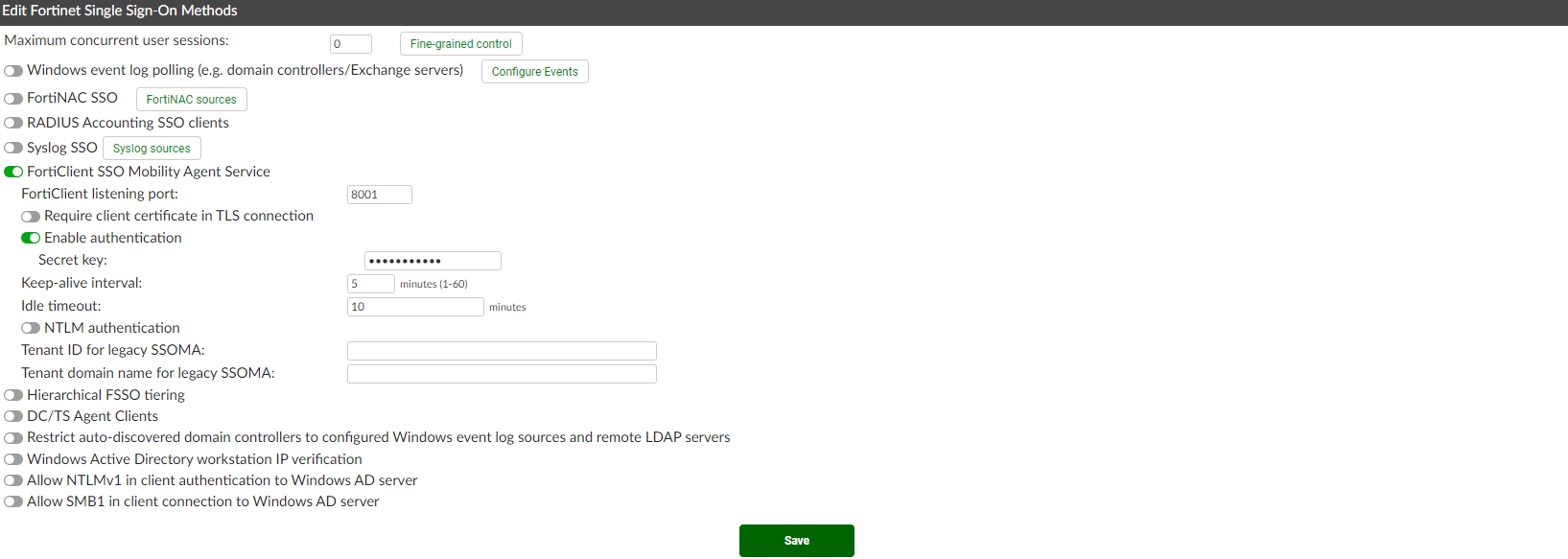 Configuring SSO settings | FortiAuthenticator 6.6.0 | Fortinet Document Library