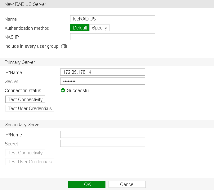 Configuring FortiGate to use the RADIUS server | FortiAuthenticator 6.6 ...