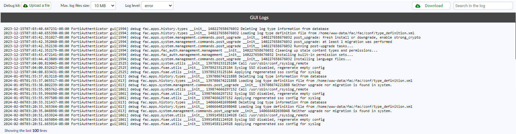 Debugging: Zero trust tunnel related issues | FortiAuthenticator 6.6.0 ...