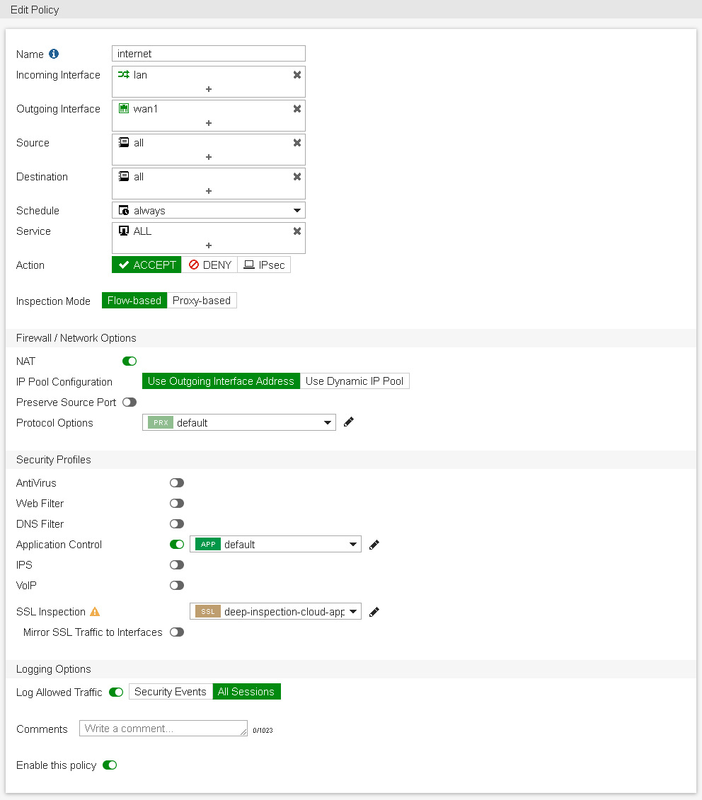 Configuring full SSL inspection | FortiAuthenticator 6.6.0 | Fortinet ...