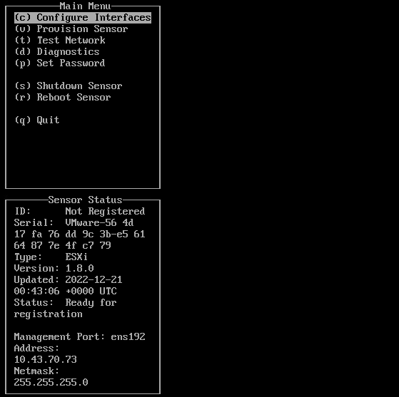 Register a sensor | FortiNDR Cloud 25.2.a | Fortinet Document Library
