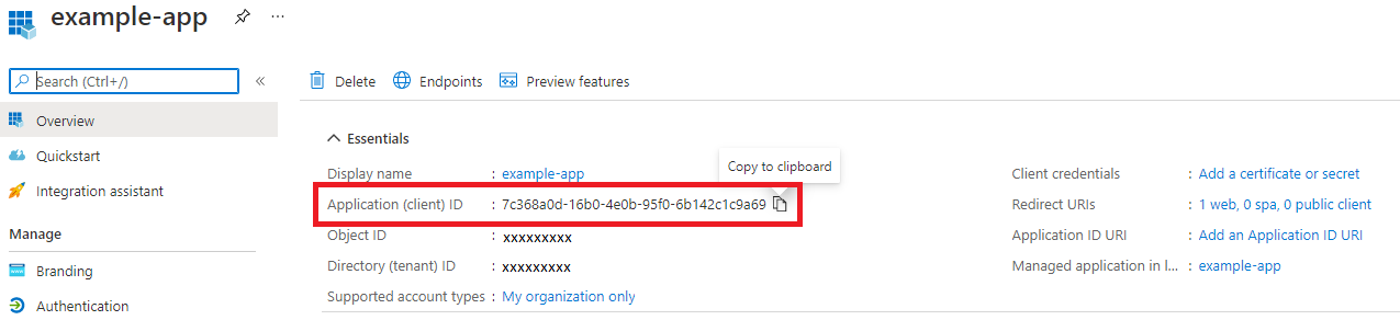Creating an Azure Active Directory application | FortiWeb Public Cloud ...