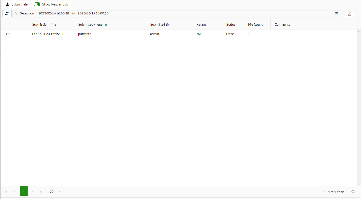 Test FortiSandbox instance with a file scan | FortiSandbox 5.0.0 ...