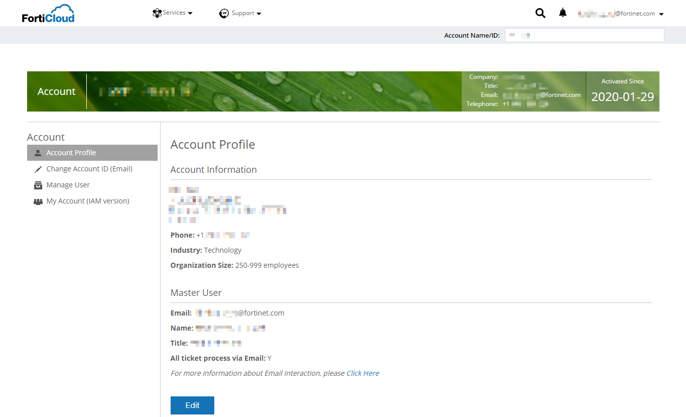 Transfer a device to another FortiCloud account | FortiGate / FortiOS 7 ...
