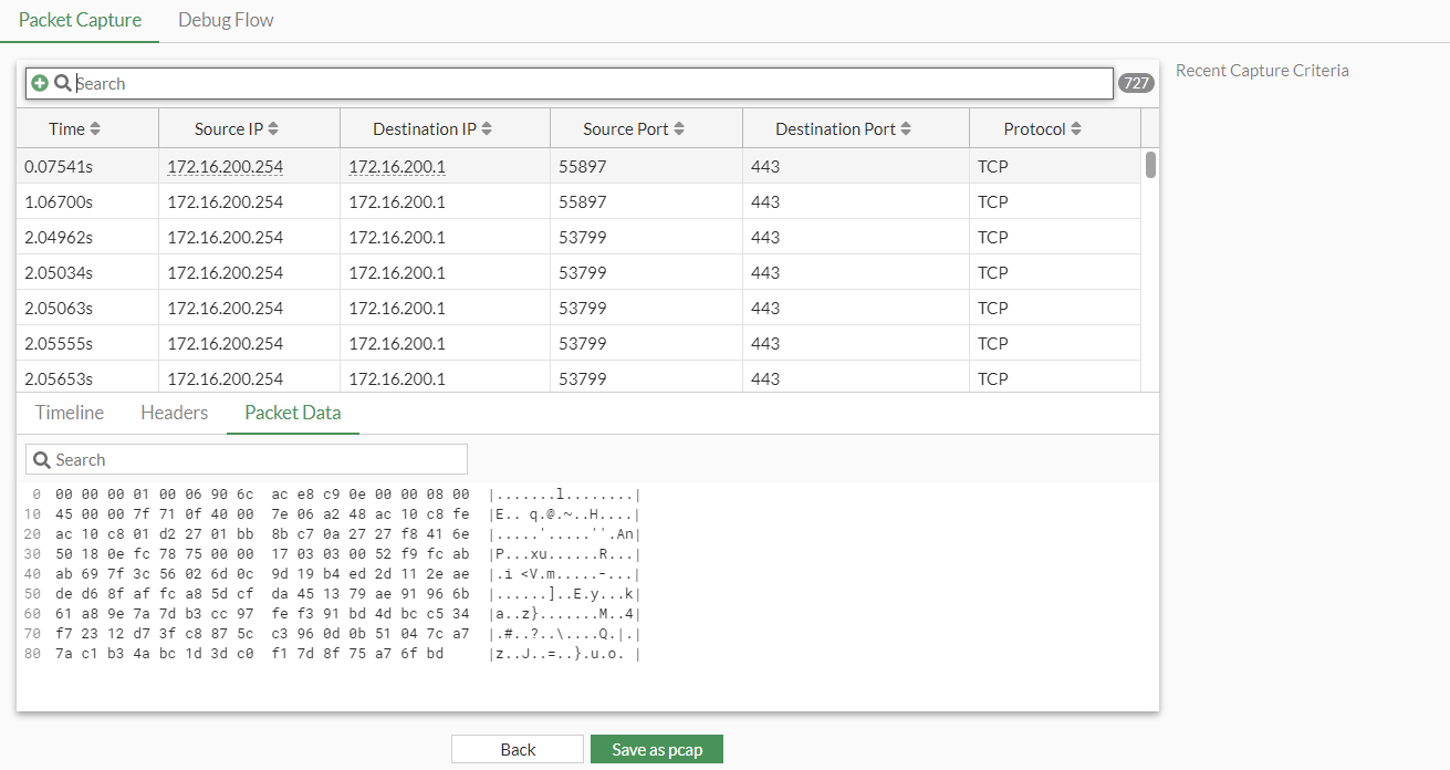 Using the packet capture tool | FortiGate / FortiOS 7.2.10 | Fortinet ...