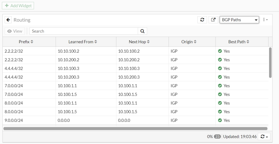 Static & Dynamic Routing monitor | FortiGate / FortiOS 7.2.10 ...