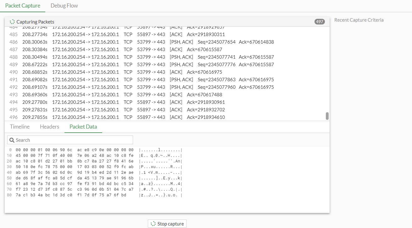 Using the packet capture tool | FortiGate / FortiOS 7.2.10 | Fortinet ...