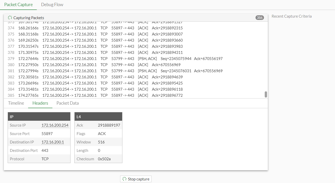 Using the packet capture tool | FortiGate / FortiOS 7.2.10 | Fortinet ...