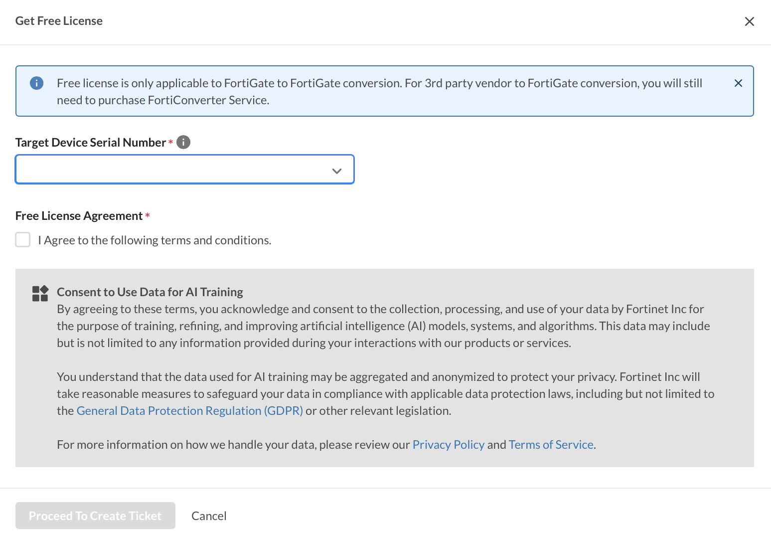 Get Free License for FortiGate Conversion | FortiConverter Service 23.1 ...
