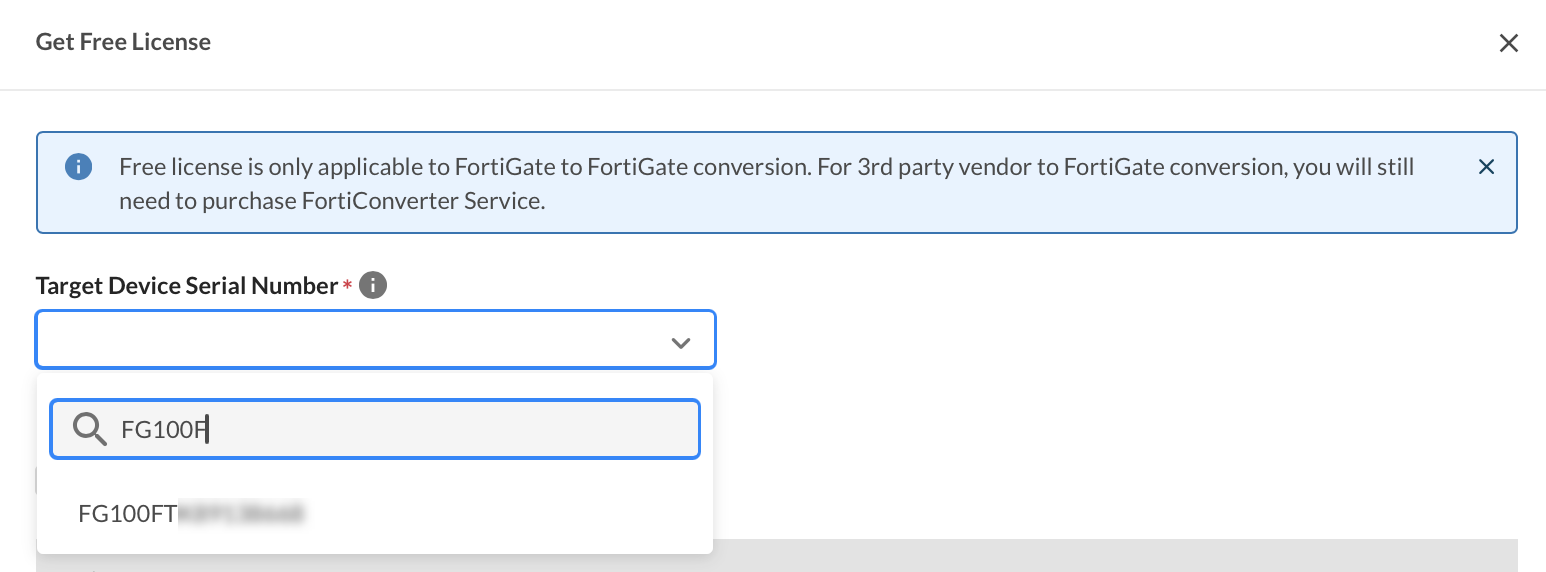 Get Free License for FortiGate Conversion | FortiConverter Service 23.1 ...