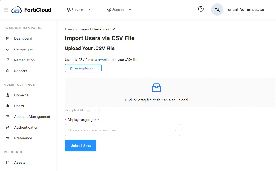 Creating and importing users | Security Awareness and Training 24.2.1 ...