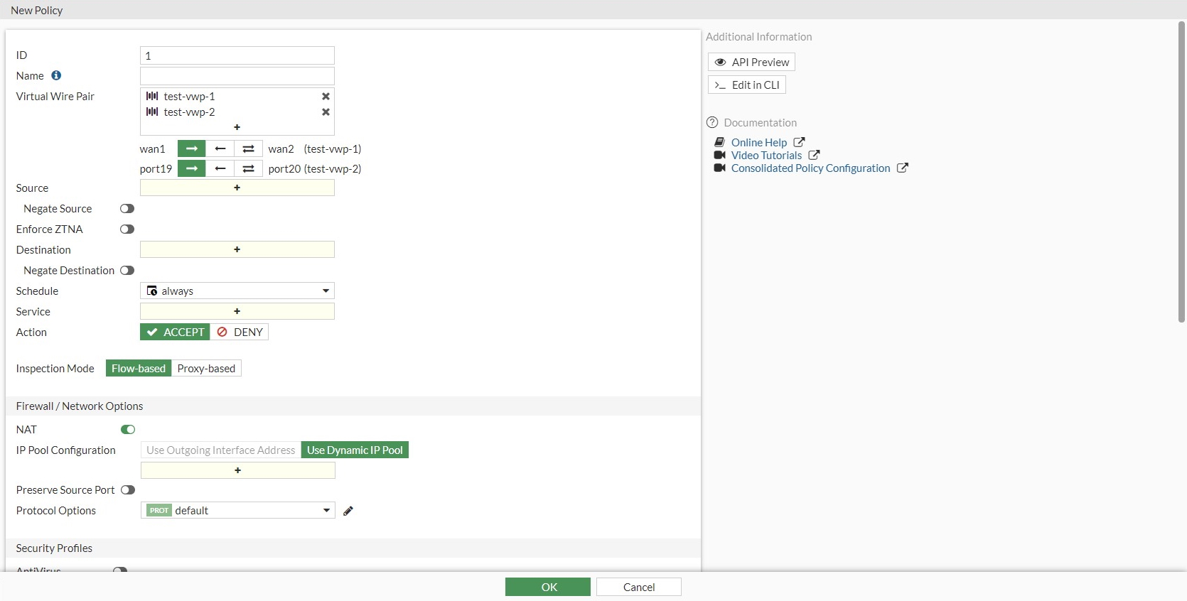 Virtual wire pair | FortiGate / FortiOS 7.2.11 | Fortinet Document Library