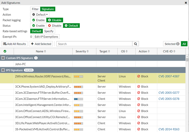 Signature-based defense | FortiGate / FortiOS 7.2.11 | Fortinet ...