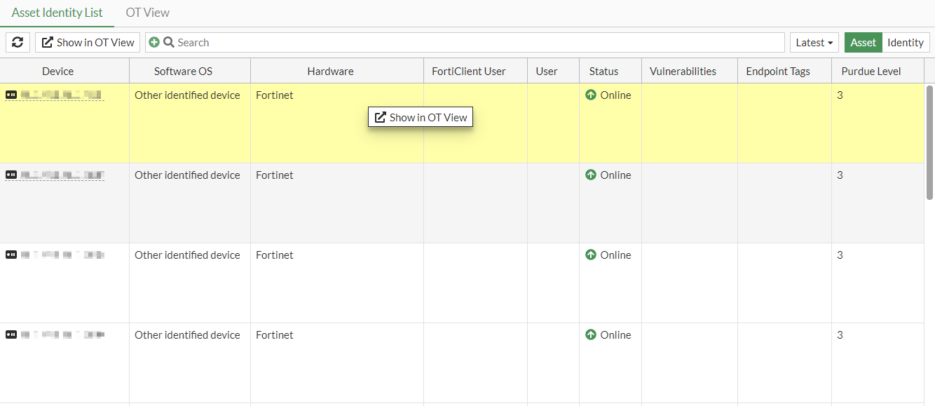 Asset Identity Center page | FortiGate / FortiOS 7.2.11 | Fortinet ...