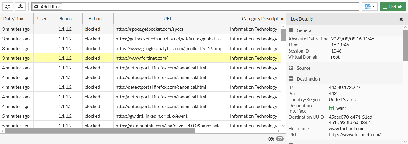 FortiGuard filter | FortiGate / FortiOS 7.2.11 | Fortinet Document Library