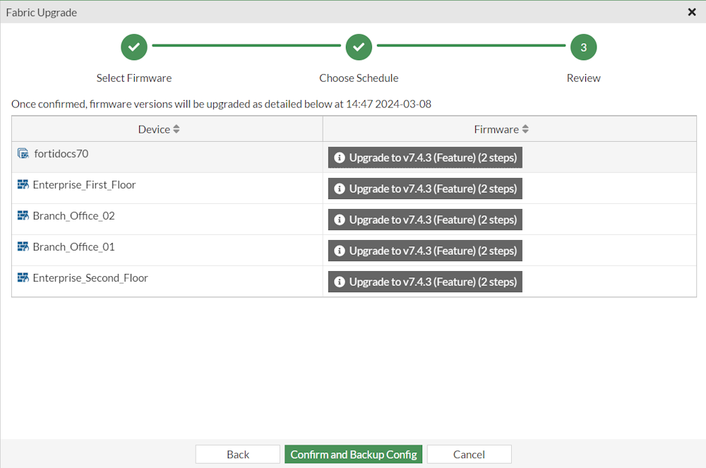 Upgrading Fabric or managed devices | FortiGate / FortiOS 7.2.11 ...