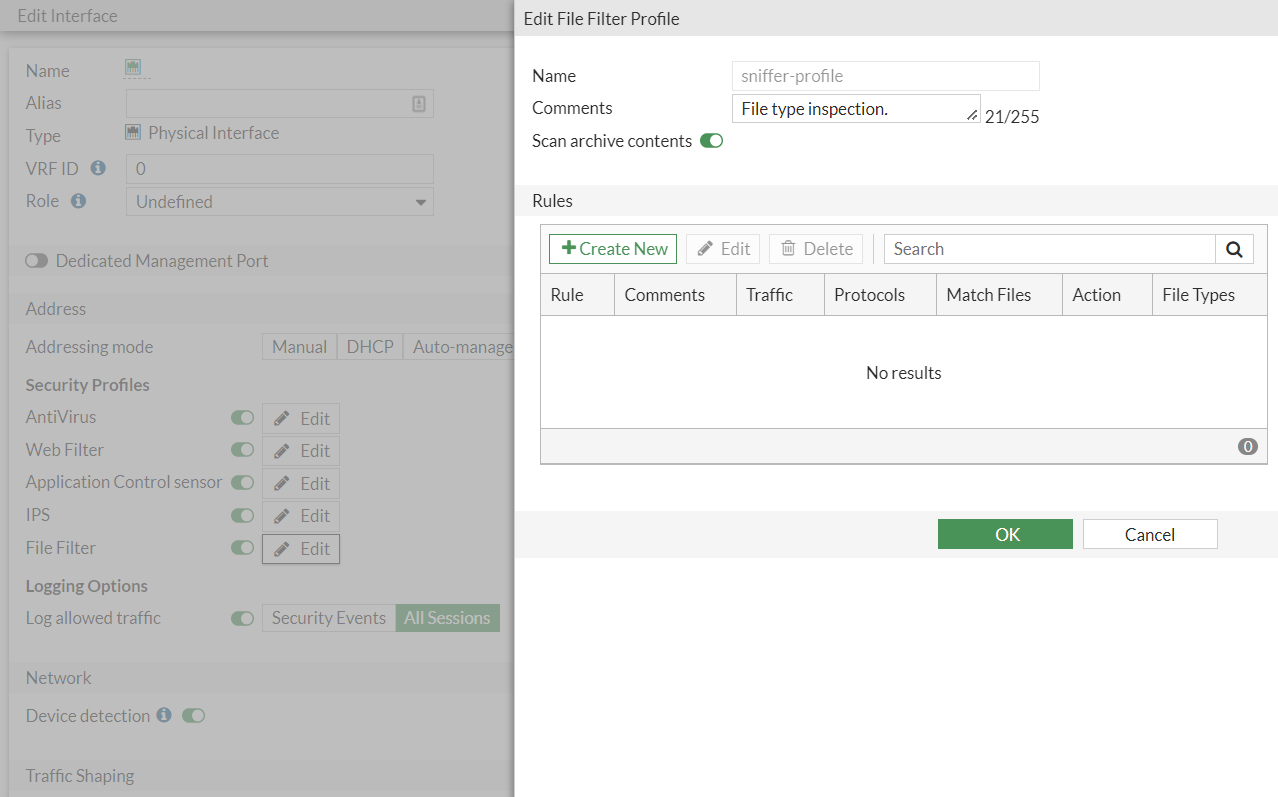 One-arm sniffer | FortiGate / FortiOS 7.2.11 | Fortinet Document Library