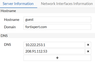 Configuring DNS | FortiGuest 1.3.1 | Fortinet Document Library