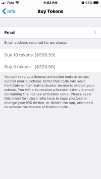 FortiToken IOS In-App Purchase | FortiToken | Fortinet Document Library